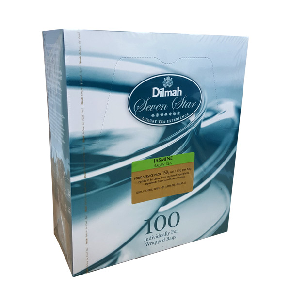 DILMAH JASMINE GREEN TEA FOIL WRAPPED 100pk | JASCO DIST