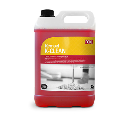 KEMSOL K-CLEAN 3n1 CLEANER SANITISER SPRAY BUFF 5Ltr | JASCO DIST